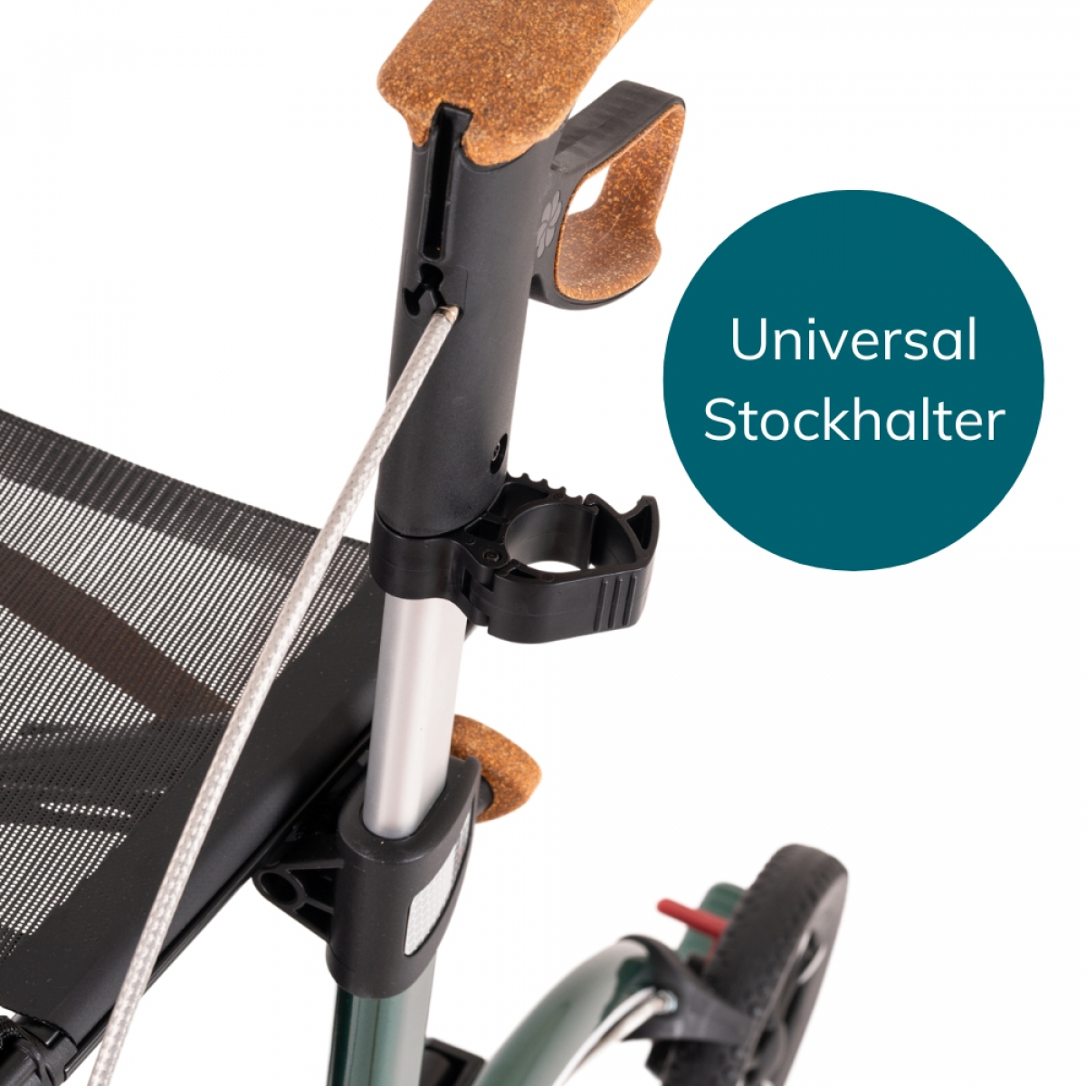 Stockhalter für Rollator kaufen - Den Gehstock immer dabei haben